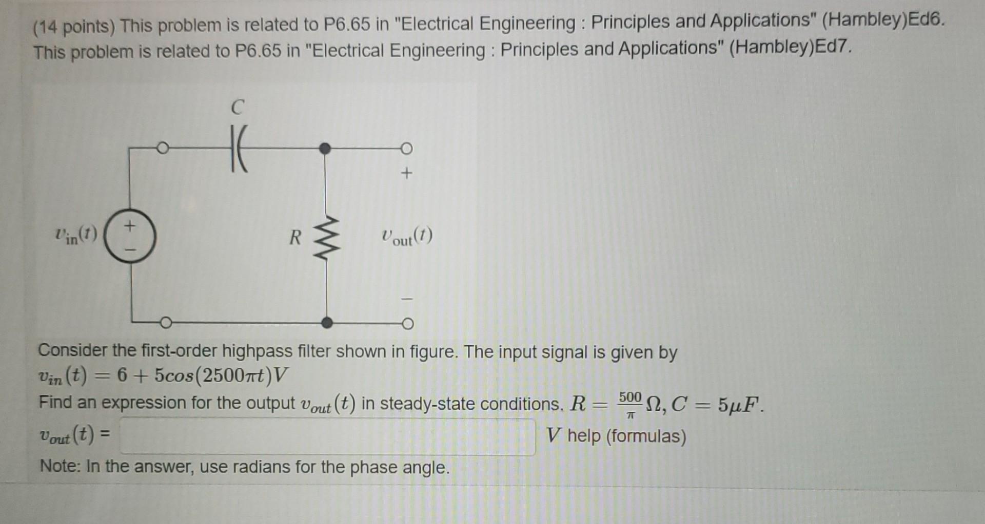 Solved (14 points) This problem is related to P6.65 in | Chegg.com