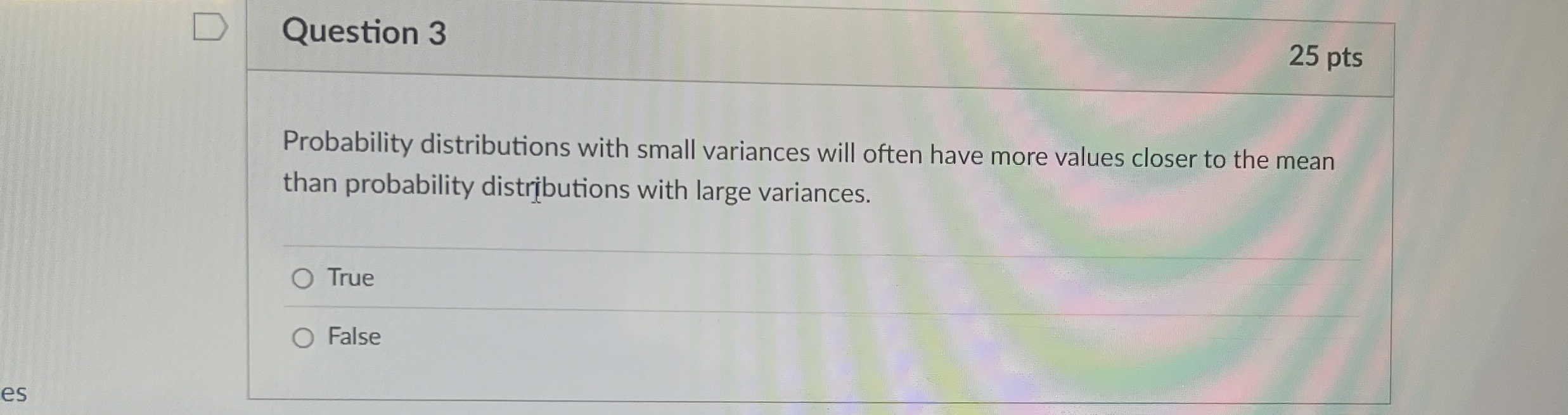 Solved Question 3Probability distributions with small | Chegg.com