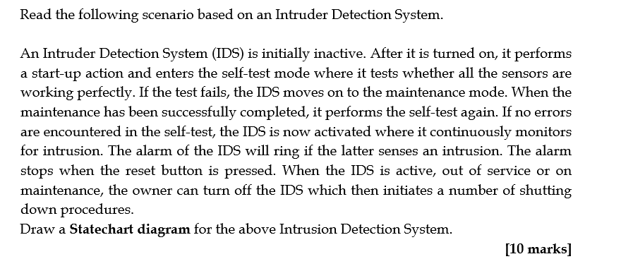 Solved Read the following scenario based on an Intruder | Chegg.com