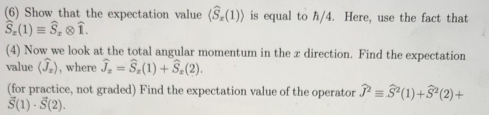 Solved system of two distinguishable spin 1/2 particles, | Chegg.com