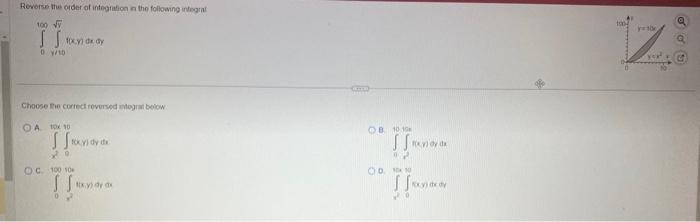 Solved Revorse the coder of integration a the following | Chegg.com