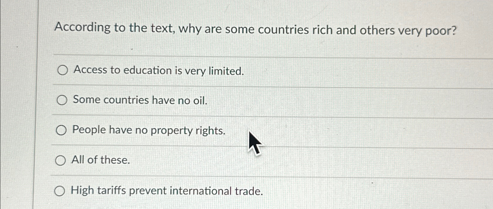 Solved According to the text, why are some countries rich | Chegg.com