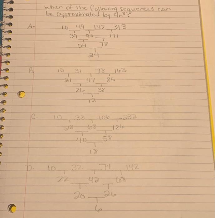Which of the following sequences can be approximated | Chegg.com