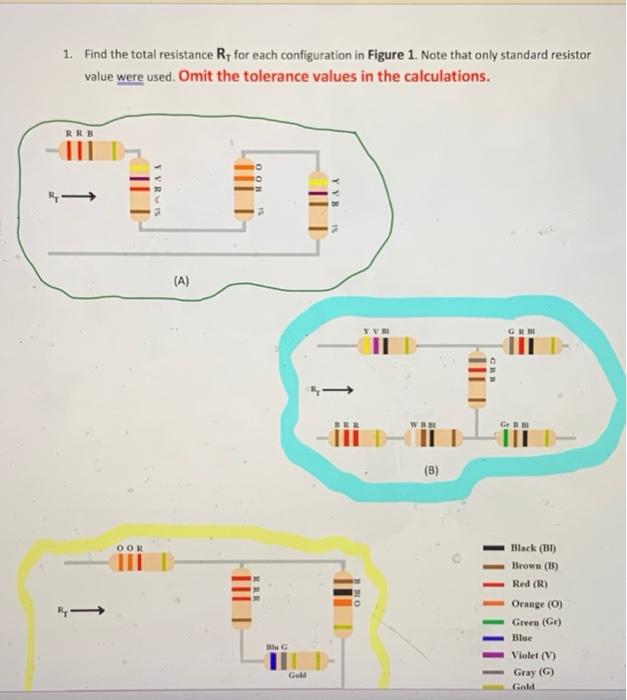 Solved 1. Find the total resistance Rt for each | Chegg.com