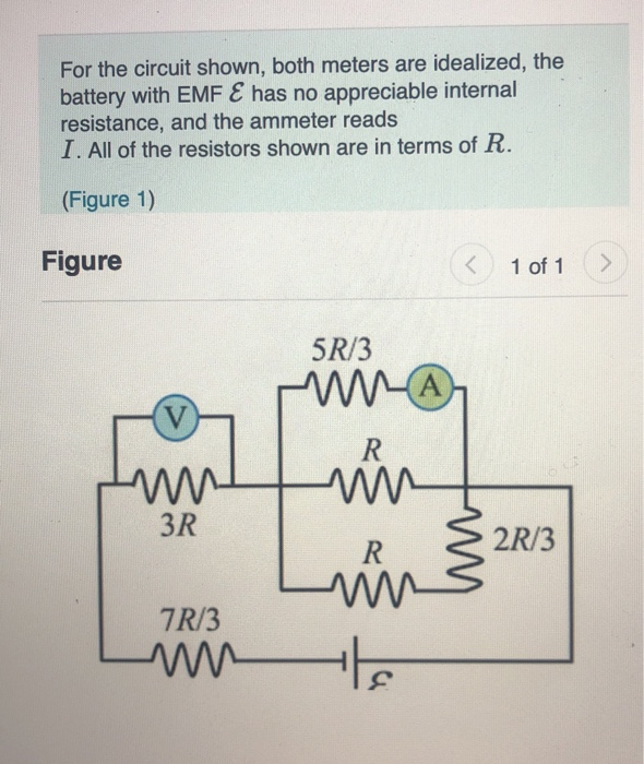 Solved For the circuit shown, both meters are idealized, the | Chegg.com