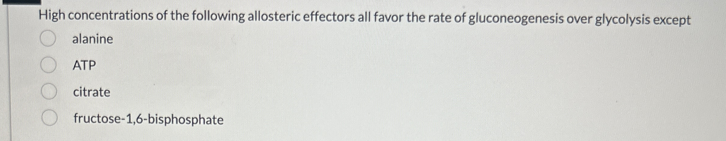 Solved High concentrations of the following allosteric | Chegg.com