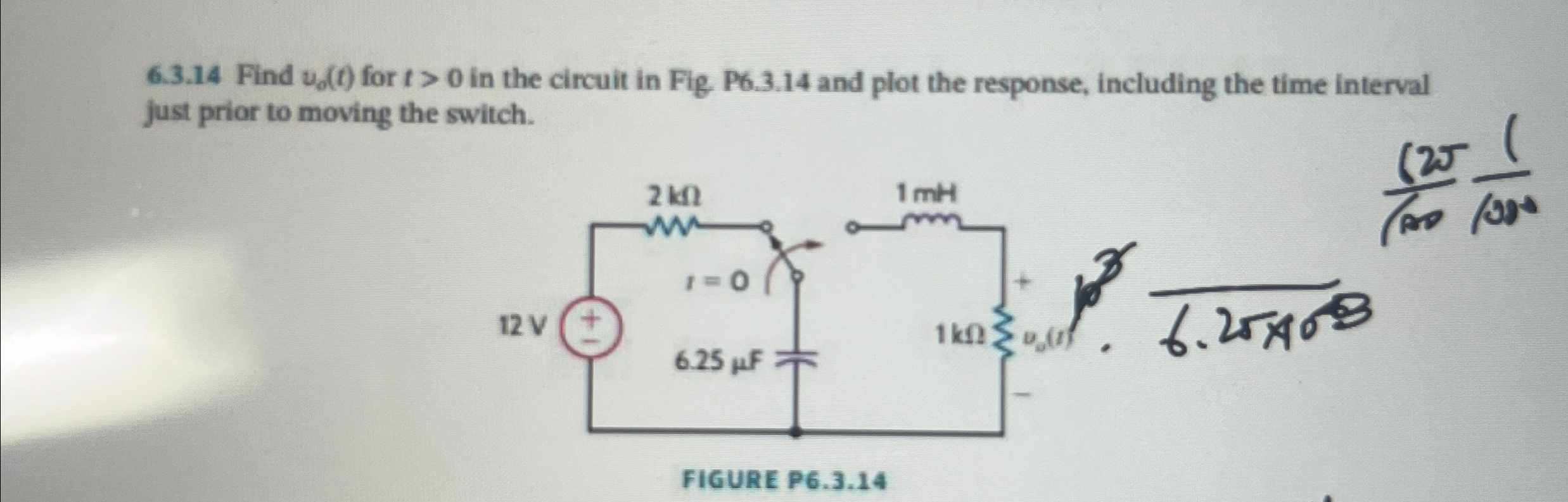 Solved 6.3.14 ﻿Find ud(t) ﻿for t>0 ﻿in the circuit in Fig. | Chegg.com