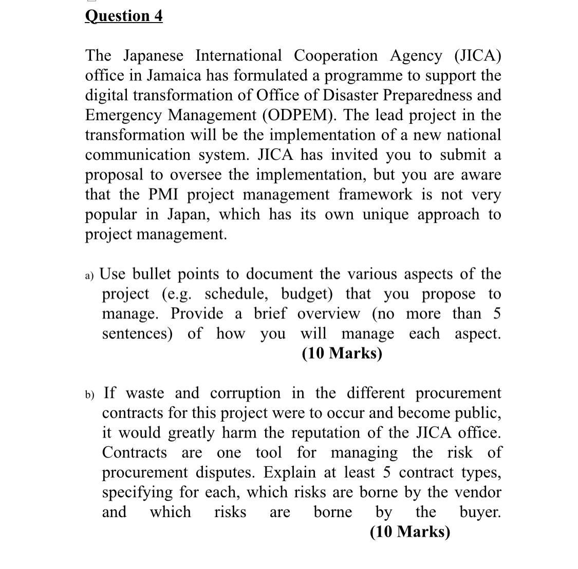 Solved Question 4The Japanese International Cooperation | Chegg.com