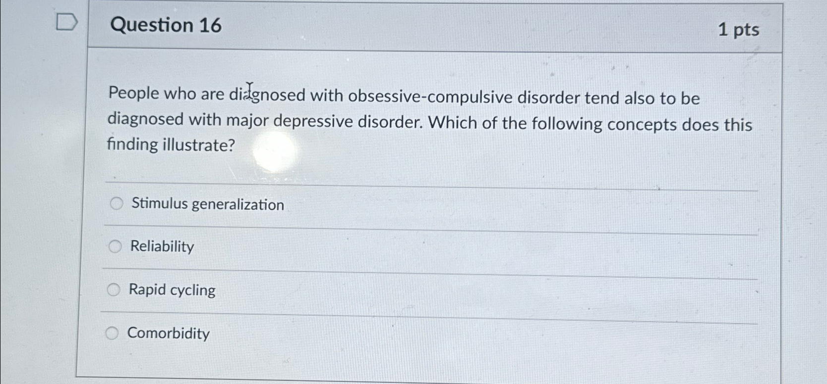 Solved Question 161 ﻿ptsPeople who are dizgnosed with | Chegg.com