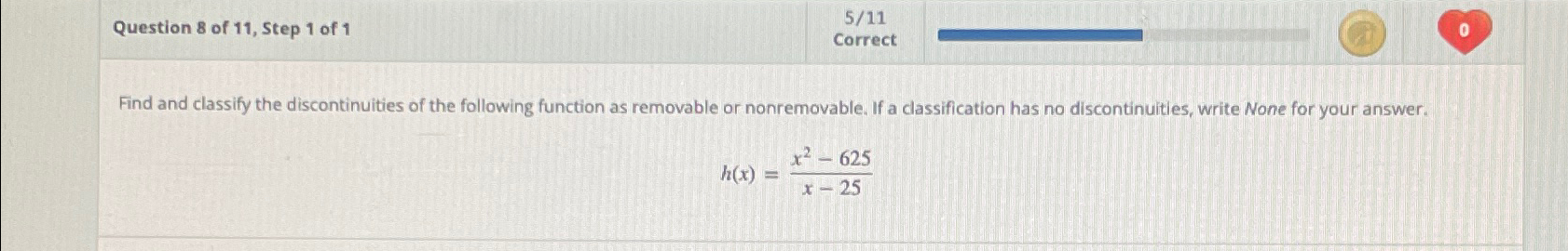 Solved Question 8 ﻿of 11, ﻿Step 1 ﻿of 1511CorrectFind and | Chegg.com