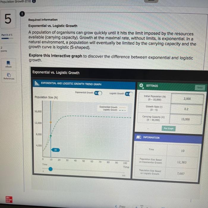 Solved Population Growth (C) ! 5 Part 3 of 5 Required | Chegg.com