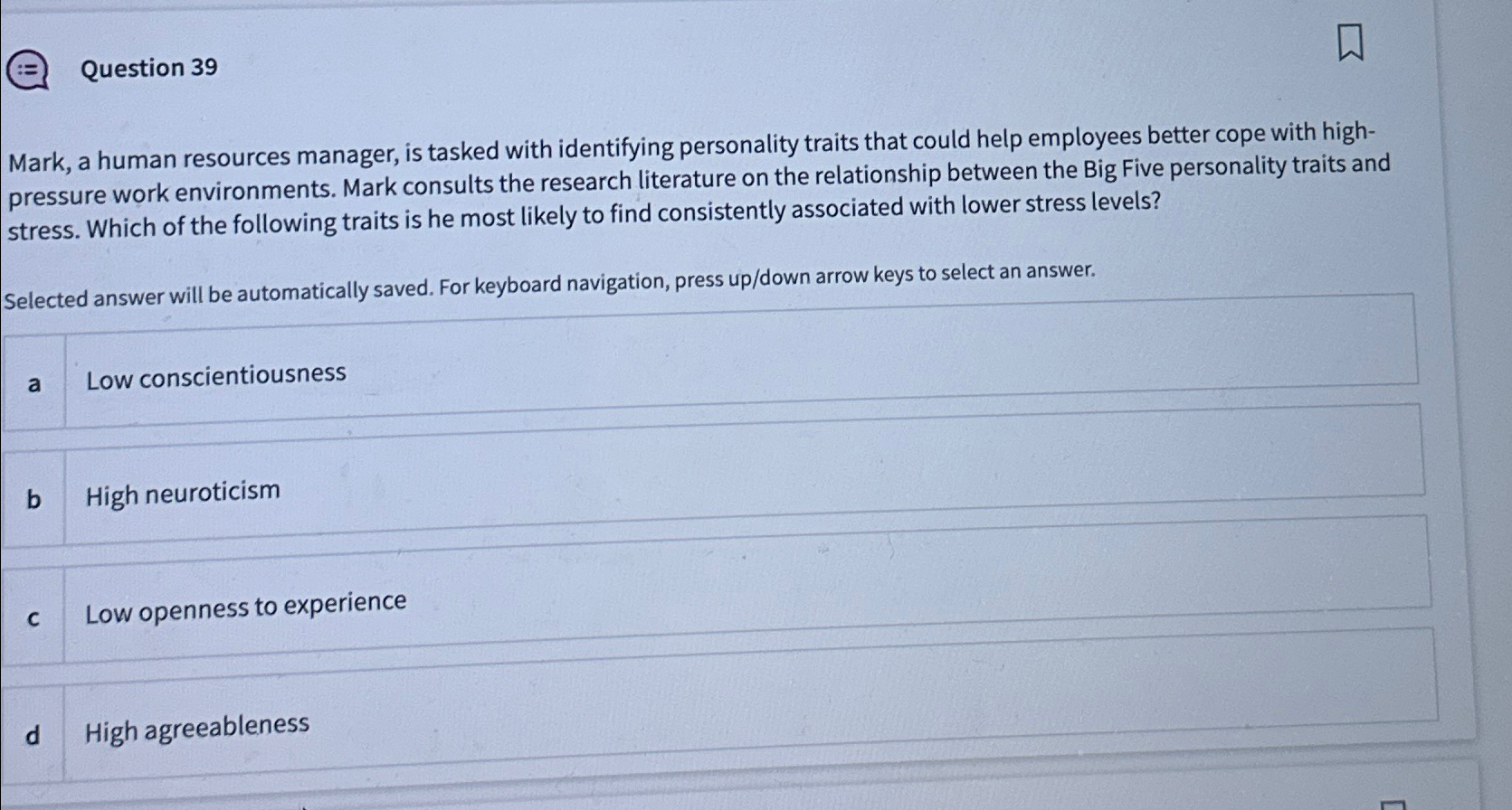 Solved Question 39Mark, a human resources manager, is tasked | Chegg.com Solved Question 39Mark, a human resources manager, is tasked | Chegg.com