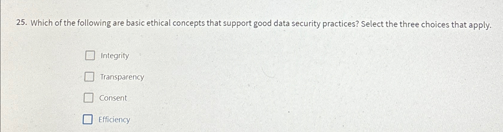 Solved Which of the following are basic ethical concepts | Chegg.com