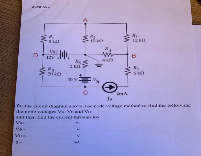 Solved for the circuit diagram above, use mesh current to | Chegg.com