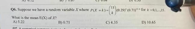 Solved Q6. Suppose we have a random variable X where | Chegg.com