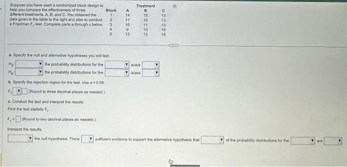 Solved Suppose you have usod a randomized block design 1 | Chegg.com