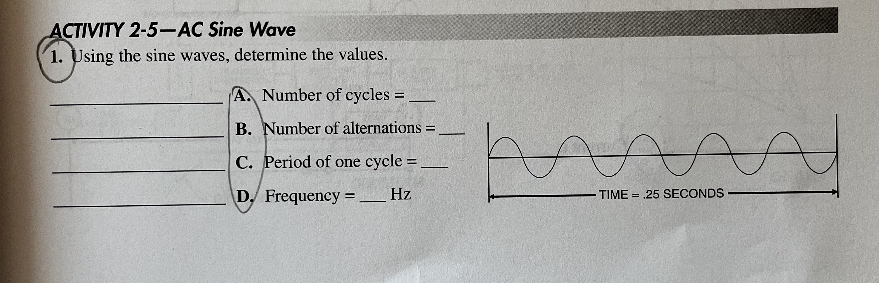 ACTIVITY 2-5-AC Sine WaveUsing the sine waves, | Chegg.com