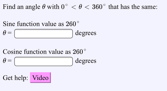 Solved Without using a calculator, compute the sine and | Chegg.com