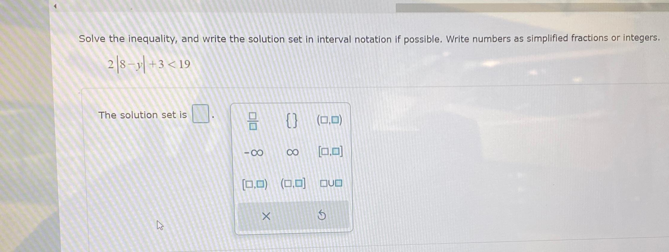 Solved Solve the inequality, and write the solution set in | Chegg.com