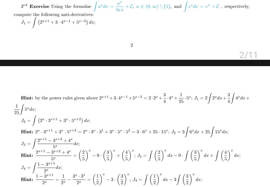 Solved 3rd Exercise Using the formulae | Chegg.com