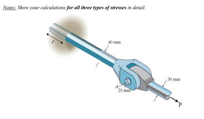 [Solved]: The yoke-and-rod connection is subjected to a tens
