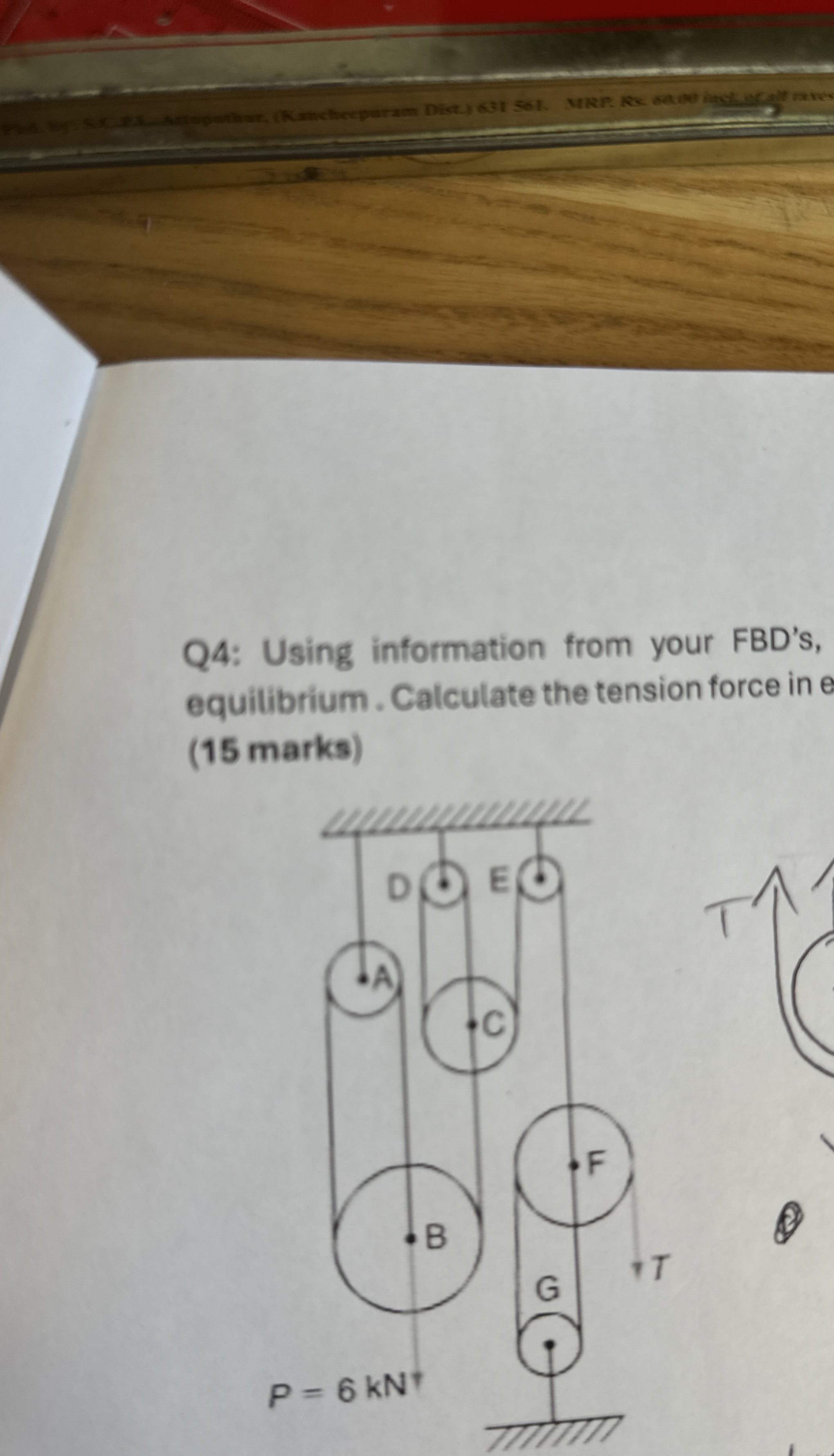 Solved Q4: Using information from your FBD's, ﻿equilibrium. | Chegg.com