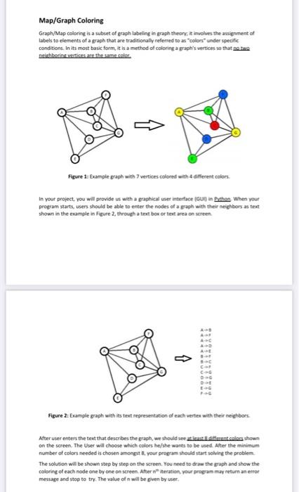 Solved Map/Graph Coloring Graph/Map coloring is a subset of | Chegg.com