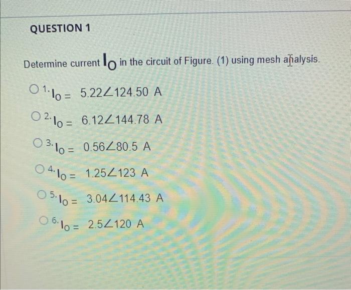 Solved Determine current IO in the circuit of Figure. (1) | Chegg.com