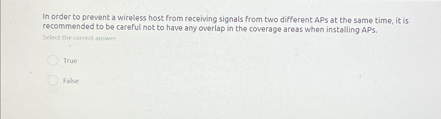 Solved In order to prevent a wireless host from receiving | Chegg.com