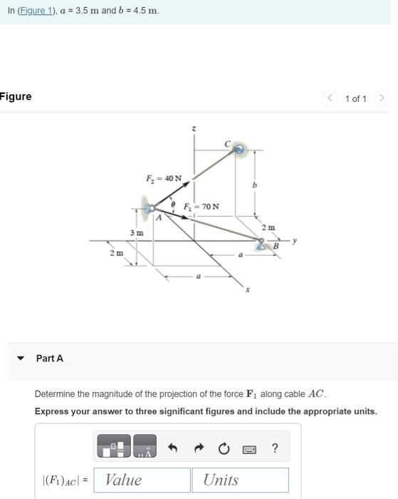 Solved Figure 1), a=3.5 m and b=4.5 m. re 1 of 1 Part A | Chegg.com