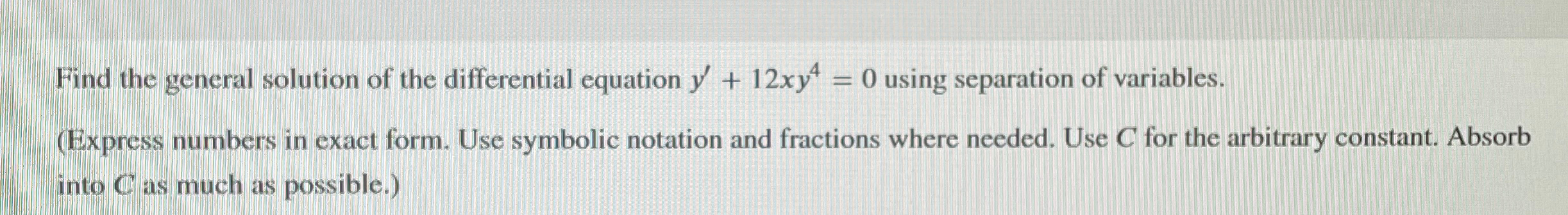 Solved Find the general solution of the differential | Chegg.com