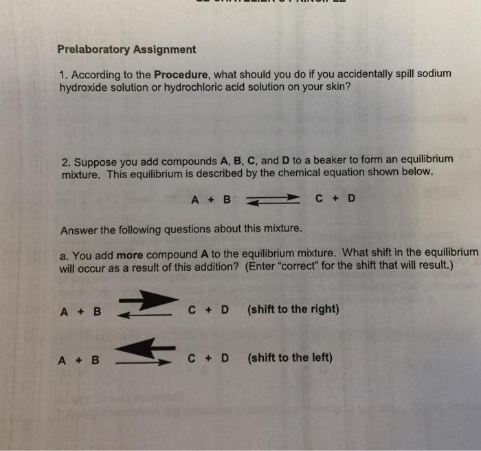 Solved Prelaboratory Assignment 1. According to the | Chegg.com