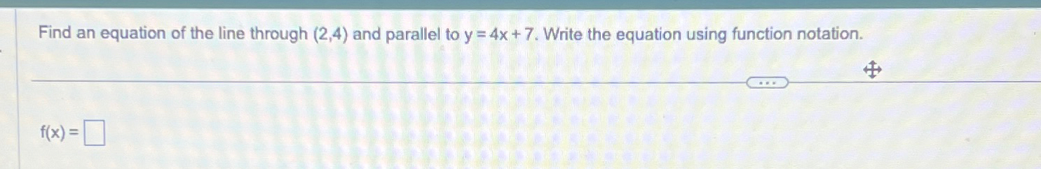 Solved Find An Equation Of The Line Through 2 4 ﻿and