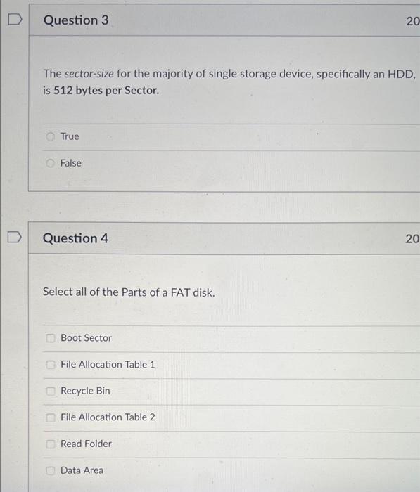 Solved NTFS is a journaled system. True False Question 2 | Chegg.com