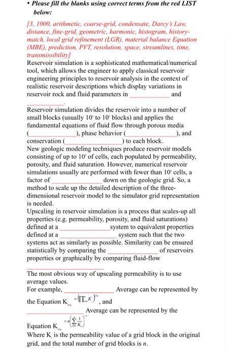 Solved - Please fill the blanks using correct terms from the | Chegg.com