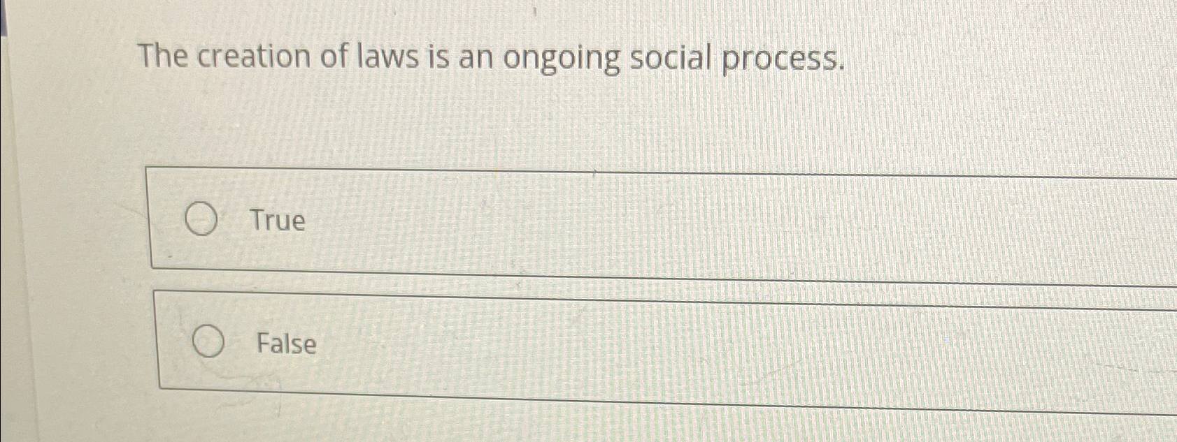 Solved The creation of laws is an ongoing social | Chegg.com