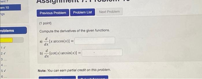 Solved hent 7 em 10 ngs roblems 1 V 23 2√ 3... 4... 5 √ 6... | Chegg.com Solved hent 7 em 10 ngs roblems 1 V 23 2√ 3... 4... 5 √ 6... | Chegg.com