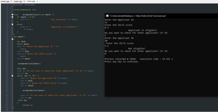 i need the algorithm and flowchart of this code. | Chegg.com