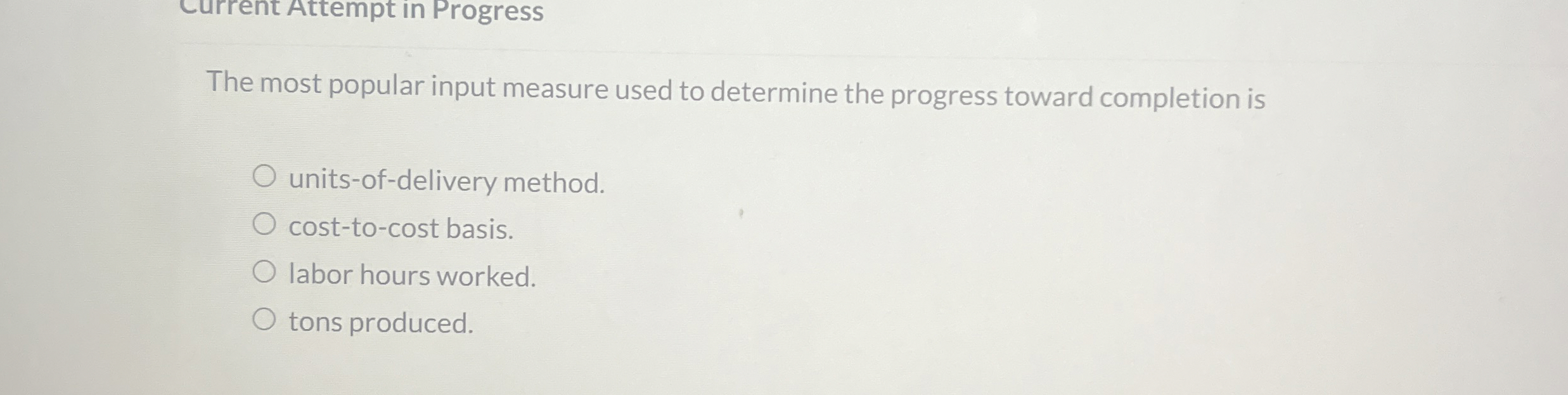 Solved The most popular input measure used to determine the | Chegg.com