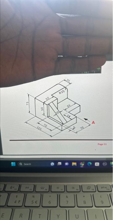 Solved draw a front view and a top view | Chegg.com