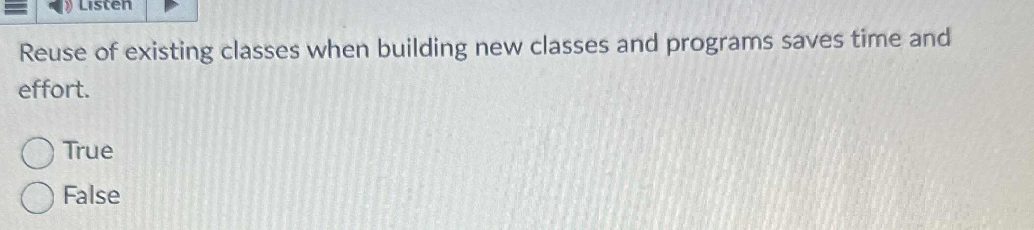 Solved Reuse of existing classes when building new classes | Chegg.com
