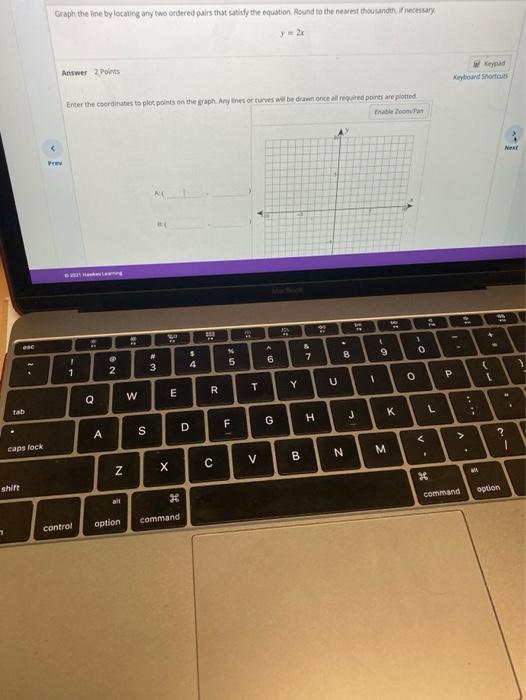 Solved Graph the line by locating any two ordered pairs that | Chegg.com