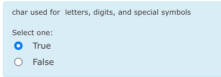 Solved Char Used For Letters Digits And Special