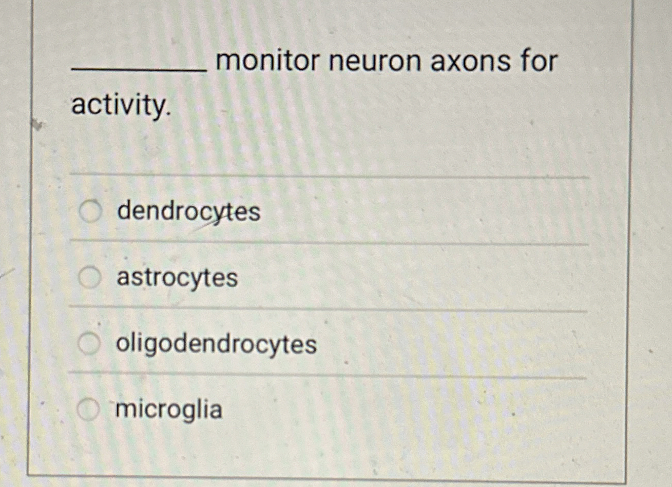High Quality SOLUTION monitor neuron axons for | Chegg.com