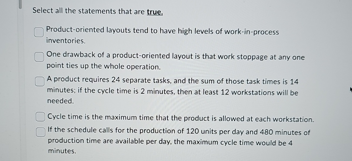 Solved Select all the statements that are | Chegg.com