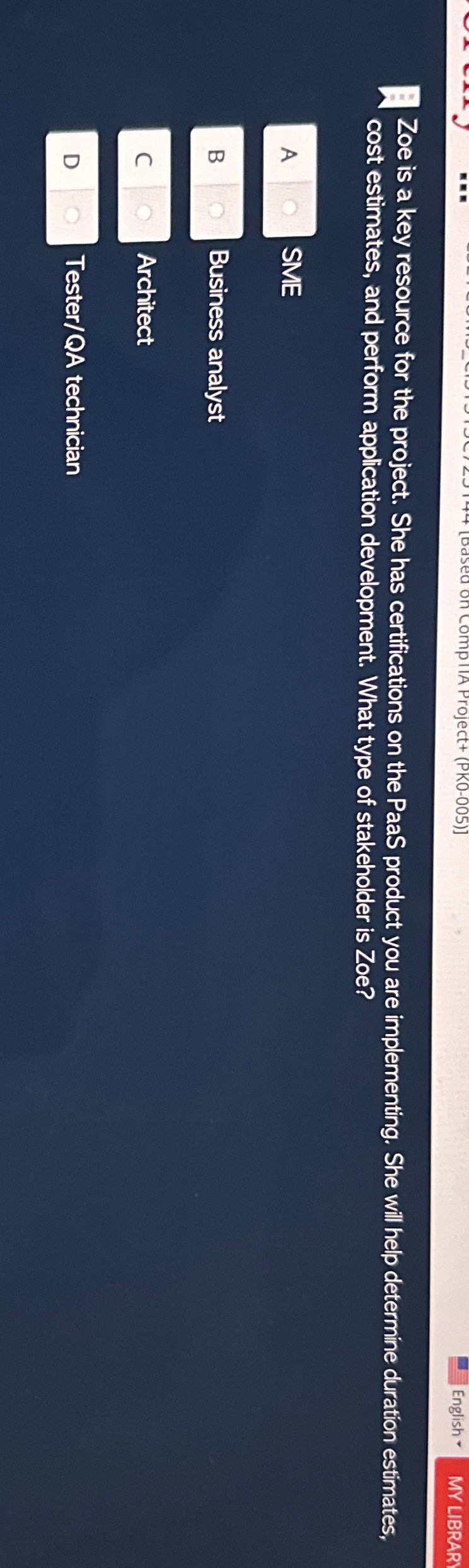 Solved Zoe is a key resource for the project. She has | Chegg.com