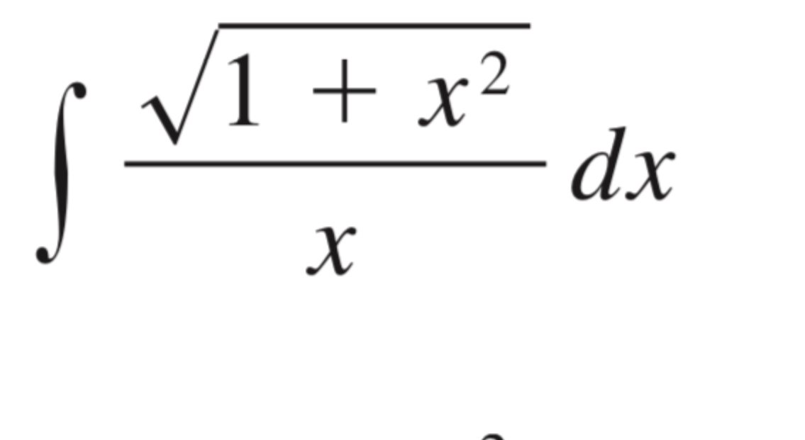 Solved ∫1x22xdxusing Trig Substitution