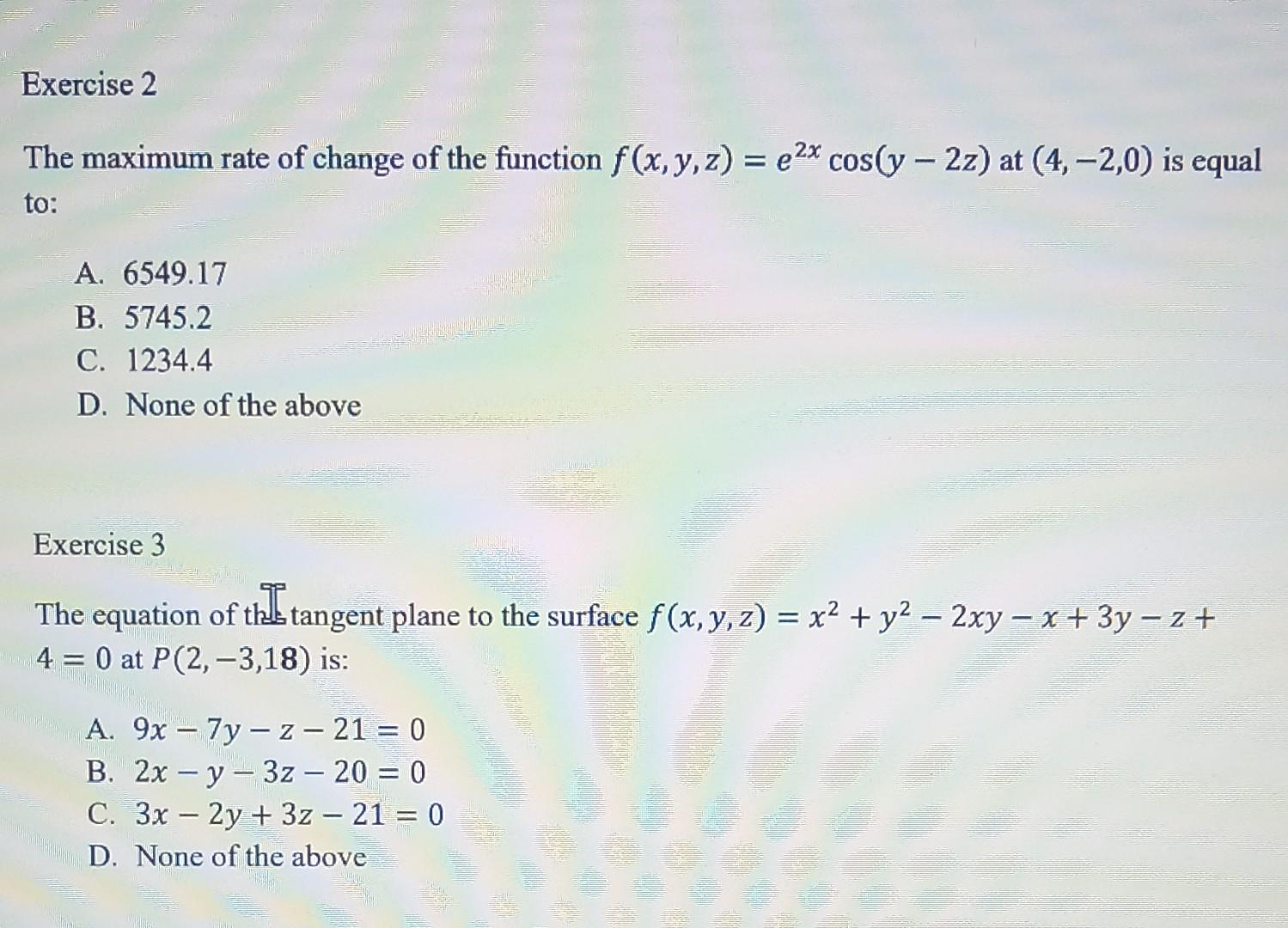Solved The maximum rate of change of the function | Chegg.com