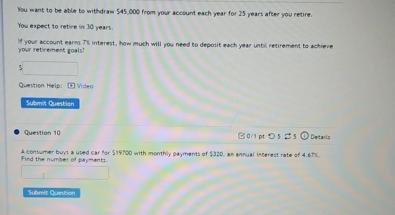 Solved You want to be able to withdraw $45,000 ﻿from your | Chegg.com