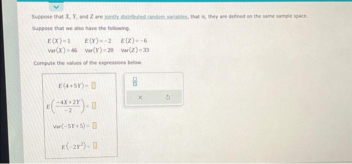 Solved Suppose that X, Y, and Z are jointly distributed | Chegg.com